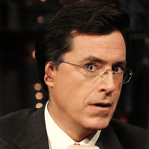 Questions Funny Gif Stephen Colbert