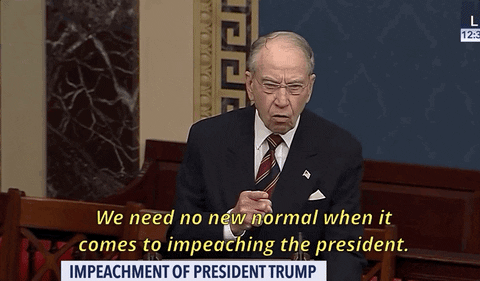 Chuck Grassley Impeachment GIF by GIPHY News - Find & Share on GIPHY