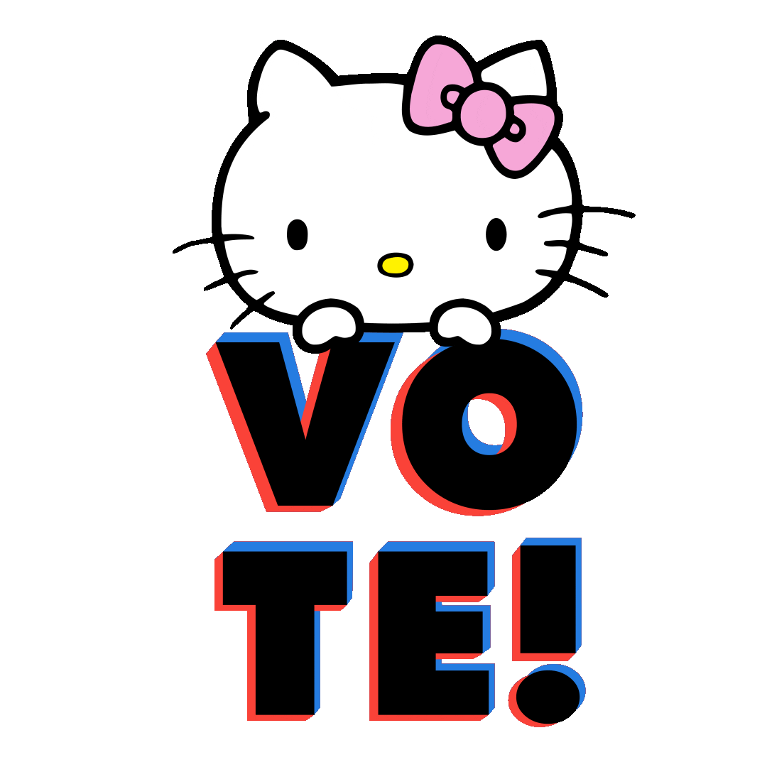 Vote Voting Sticker by Hello Kitty for iOS & Android | GIPHY