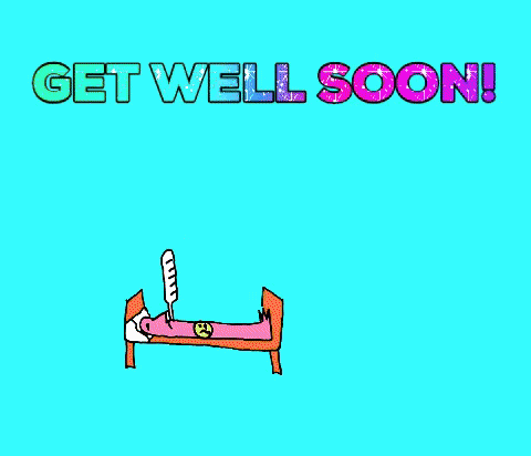 Sick Get Well Soon GIF by Caroline - The Happy Sensitive - Find & Share ...