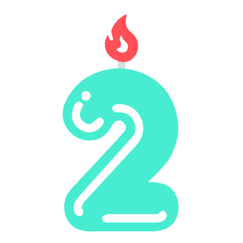Number 2 Birthday Sticker by What to Expect for iOS & Android | GIPHY