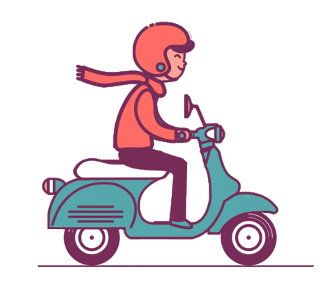 Delivery Biker Sticker by CityXerpa for iOS & Android | GIPHY