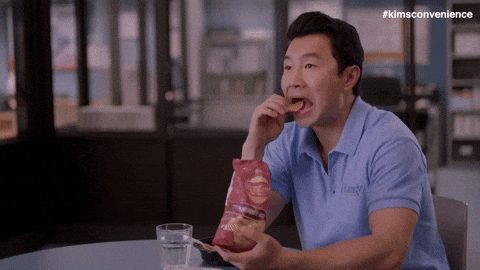 Amused Simu Liu GIF by Kim's Convenience - Find & Share on GIPHY