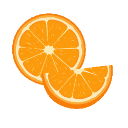 Orange Fruit Sticker by True Botanicals for iOS & Android | GIPHY
