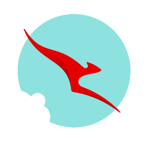 Flight Kangaroo Sticker by Qantas for iOS & Android | GIPHY