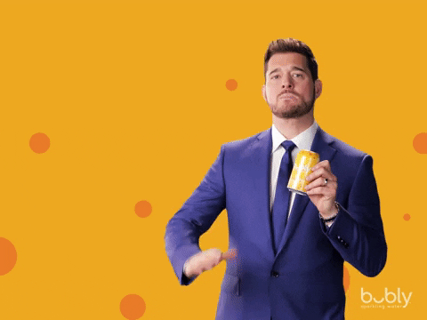 Michael Buble Bubly Water GIF by bubly - Find & Share on GIPHY