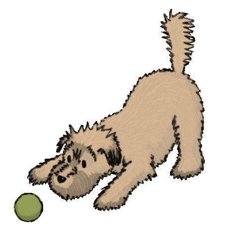 Dog Fetch Sticker by Deer Whale for iOS & Android | GIPHY