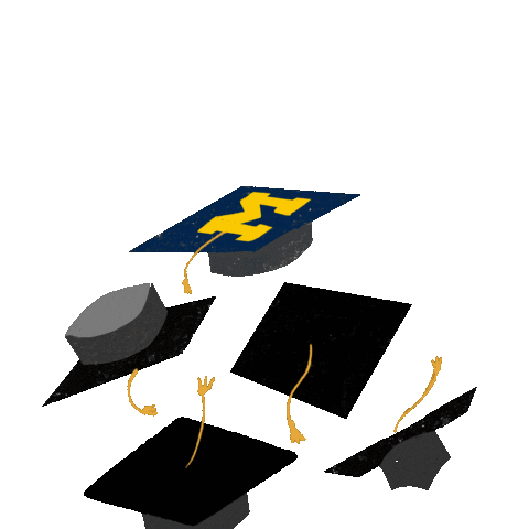 U-M Graduation Sticker by University of Michigan for iOS & Android | GIPHY