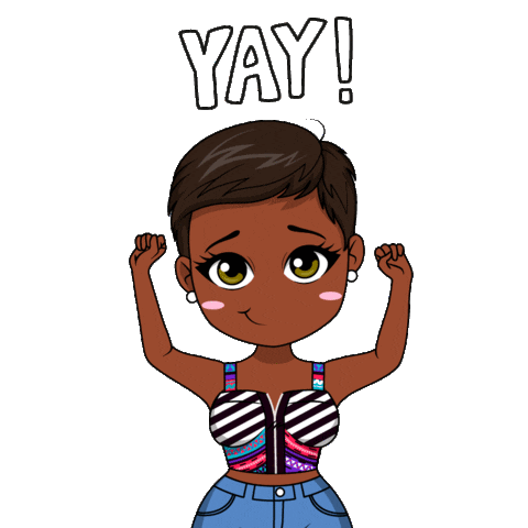 Happy African American Sticker by Oh So Paper for iOS & Android | GIPHY