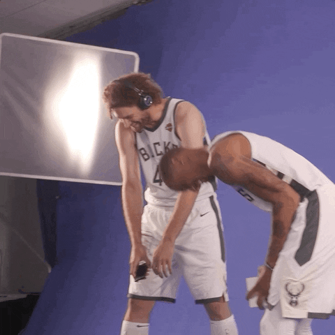 Robin Lopez Lol GIF by Milwaukee Bucks - Find & Share on GIPHY