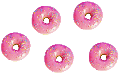 Pink Donuts Sticker By Shaking Food GIF for iOS & Android | GIPHY