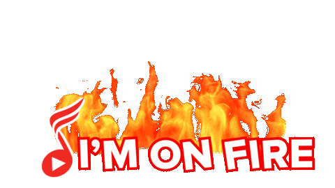 On Fire Burn Sticker by La Musica for iOS & Android | GIPHY
