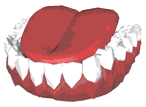 Teeth Nightmare Sticker by badblueprints for iOS & Android | GIPHY