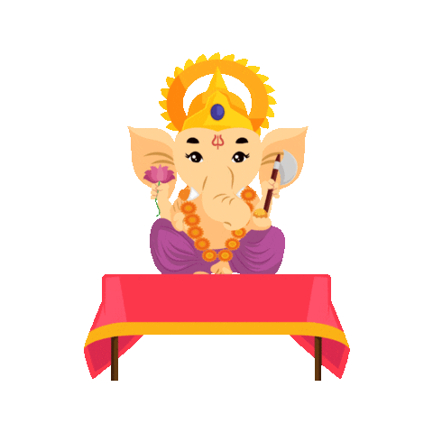 Ganesh Chaturthi Wish Sticker by Creative Hatti for iOS & Android | GIPHY