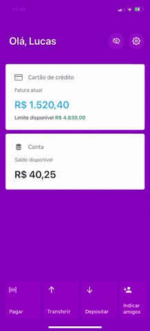 GitHub - lucaslcw-zz/nubank-app-clone: Cloning Nubank main screen with React Native and Expo.