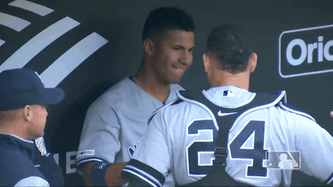 New York Yankees Hug GIF by MLB - Find & Share on GIPHY
