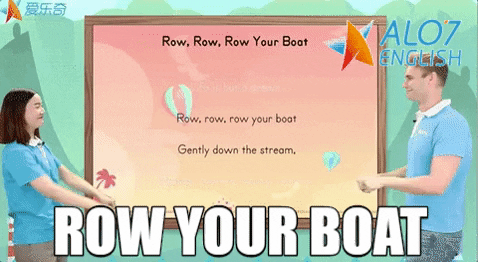 Row Your Boat Total Physical Response GIF by ALO7.com - Find & Share on ...