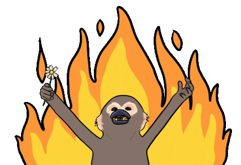 Fire Monkey Sticker for iOS & Android | GIPHY