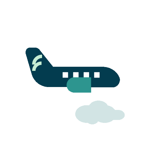 Travel Plane Sticker by Flyr for iOS & Android | GIPHY
