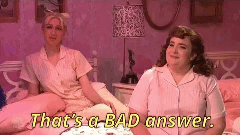 Aidy Bryant Thats A Bad Answer GIF by Saturday Night Live - Find ...