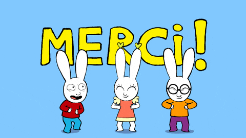 Merci Beaucoup GIF by Simon Super Rabbit - Find & Share on GIPHY