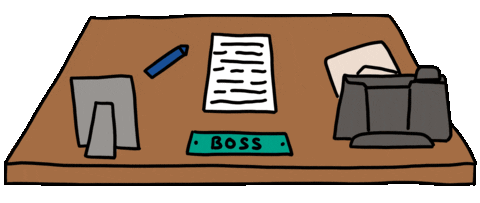 Desk Working Sticker by Timothy Winchester for iOS & Android | GIPHY