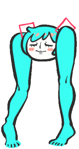 Hatsune Miku Embarassed Sticker for iOS & Android | GIPHY