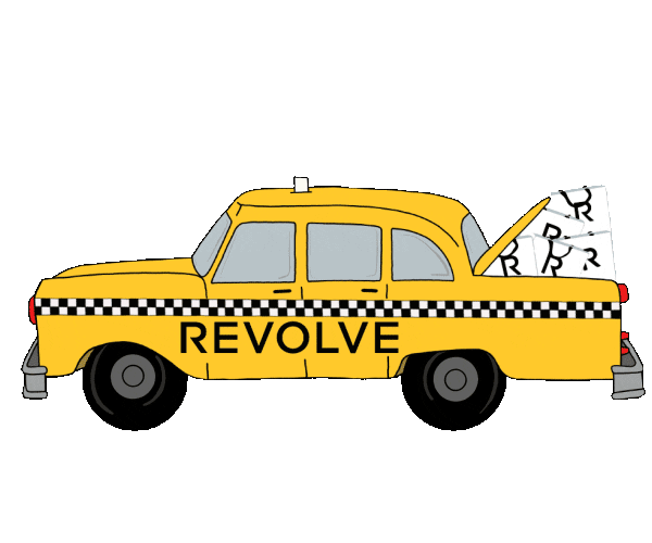 Nyc Taxi Sticker by revolve for iOS & Android | GIPHY