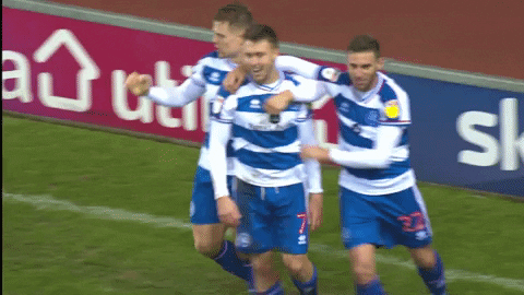 High Five Luke Freeman GIF by QPR FC - Find & Share on GIPHY