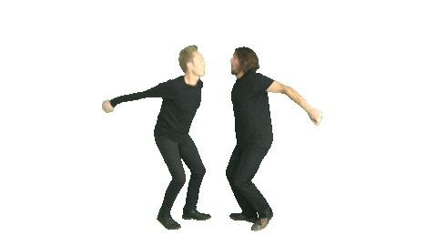 High Five Jump Sticker by The Minimalists for iOS & Android | GIPHY