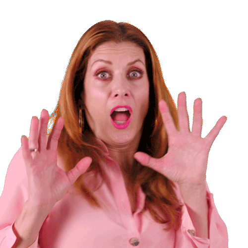 Shocked Kate Walsh Sticker by Boyfriend Perfume for iOS & Android | GIPHY