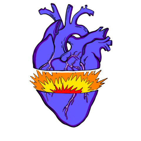 Burning Heart Love Sticker by NATA DUKE for iOS & Android | GIPHY
