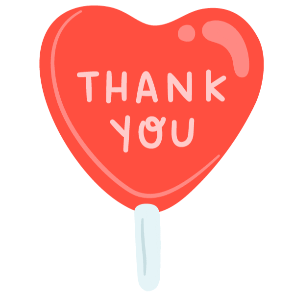 Heart Thank You Sticker by Jonathan Mont for iOS & Android | GIPHY