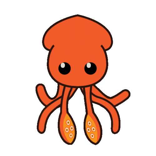 Video Animation Cute Squid Sticker by Squideo for iOS & Android | GIPHY
