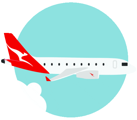 Fly Plane Sticker by Qantas for iOS & Android | GIPHY