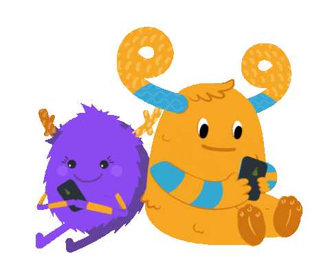 Happy Monster Sticker by Fave Indonesia for iOS & Android | GIPHY