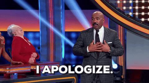 Sorry Steve Harvey GIF by ABC Network - Find & Share on GIPHY