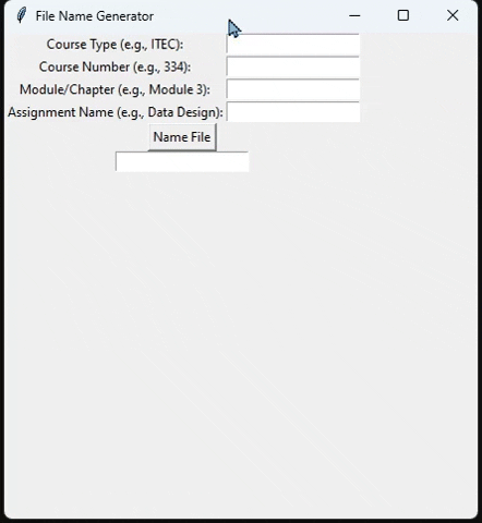 GitHub - micmore/File-Name-Generator: This application assists college students in generating ...