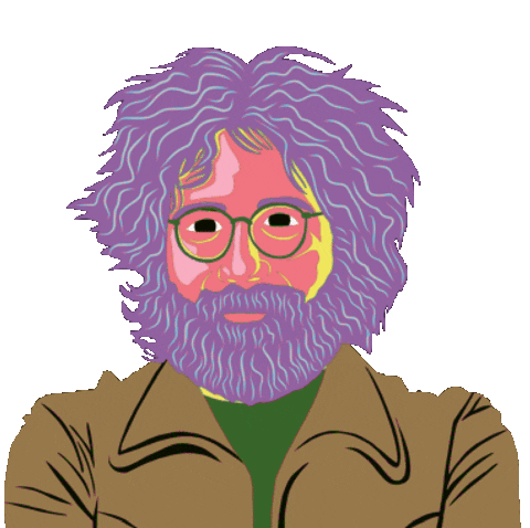 Grateful Dead Jerry Sticker for iOS & Android | GIPHY