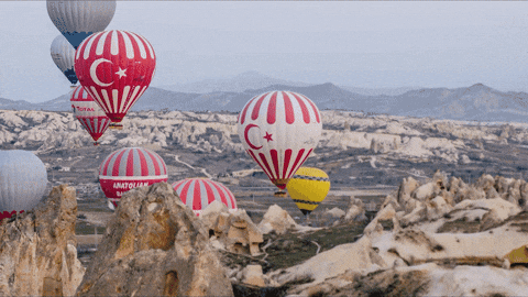 Hot Air Baloon GIF by Go Turkey - Find & Share on GIPHY