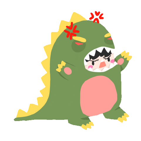 Angry Dinosaur Sticker by ifalukis for iOS & Android | GIPHY