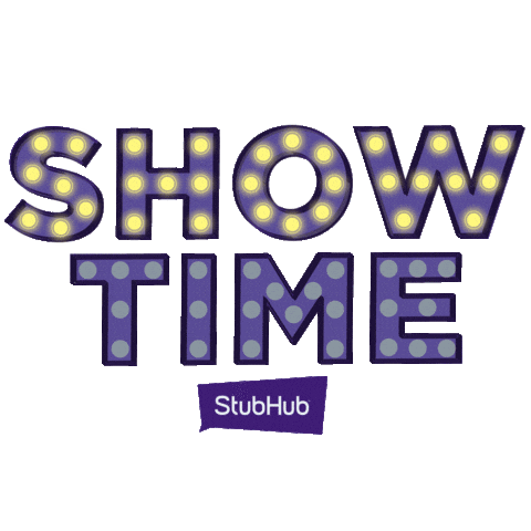 Show Time Sticker by StubHub International for iOS & Android | GIPHY