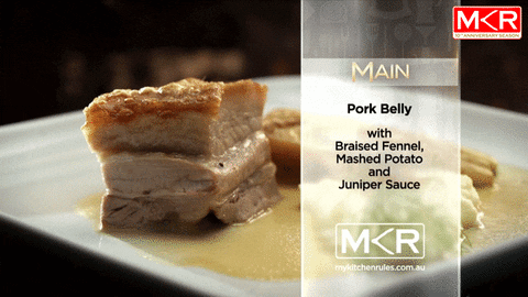 Pork Cooking GIF by My Kitchen Rules - Find & Share on GIPHY