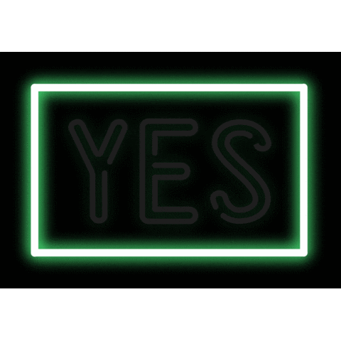 Neon Yes Sticker for iOS & Android | GIPHY