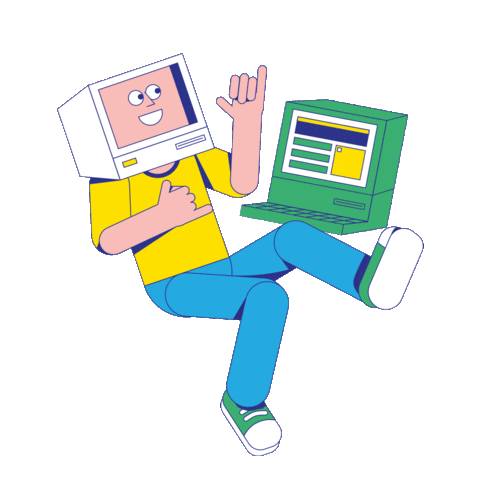 Guy Computer Sticker by Liqueedo for iOS & Android | GIPHY