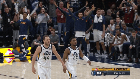 Bench Celebration Rayjon Tucker GIF by Utah Jazz - Find & Share on GIPHY