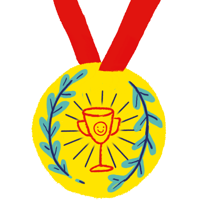 Gold Winner Sticker by grandmachin for iOS & Android | GIPHY