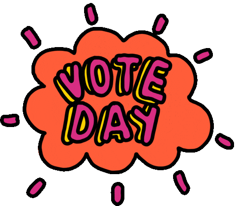 Voting Election Day Sticker by Poppy Deyes for iOS & Android | GIPHY