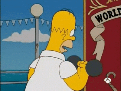 Working Out Homer Simpson GIF - Find & Share on GIPHY