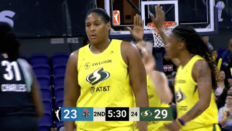 High Five Seattle Storm GIF by WNBA - Find & Share on GIPHY
